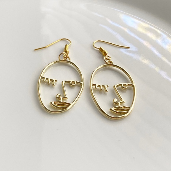 Jewelry | New Human Face Earrings In Gold Color | Poshmark